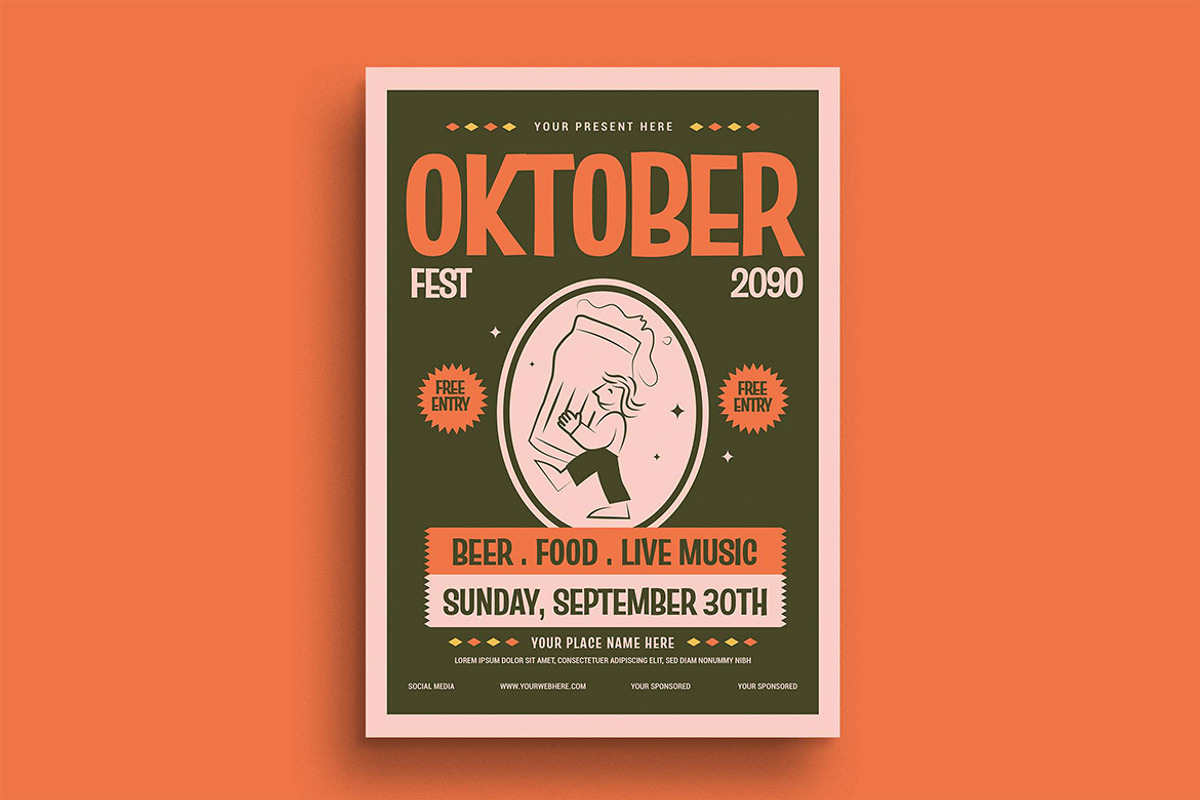 Oktoberfest Event Flyer Template, a Flyer Template by megarez