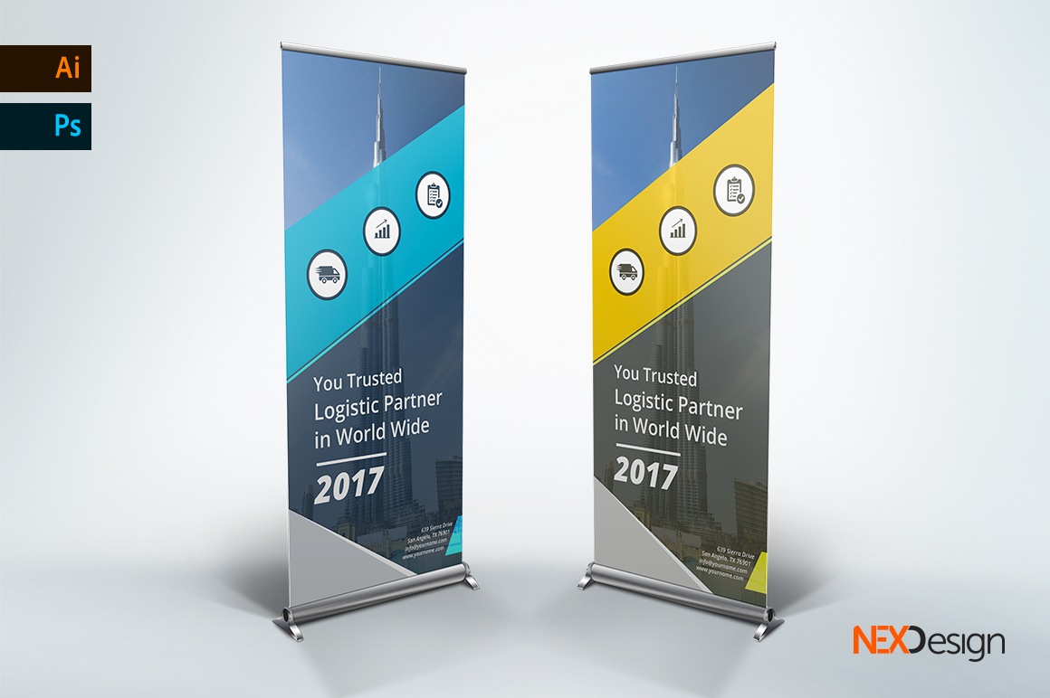 Rollup banner - nex, a Presentation Template by UNIK Agency