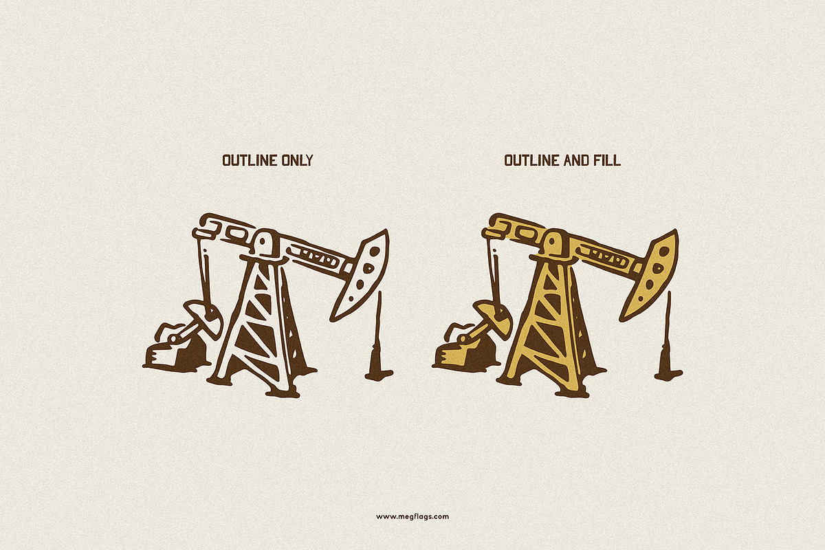 Old Mine Illustration Pack, an Illustration by Megflags