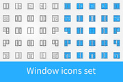 Window icons set, an Outline Icon by Venomous Vector