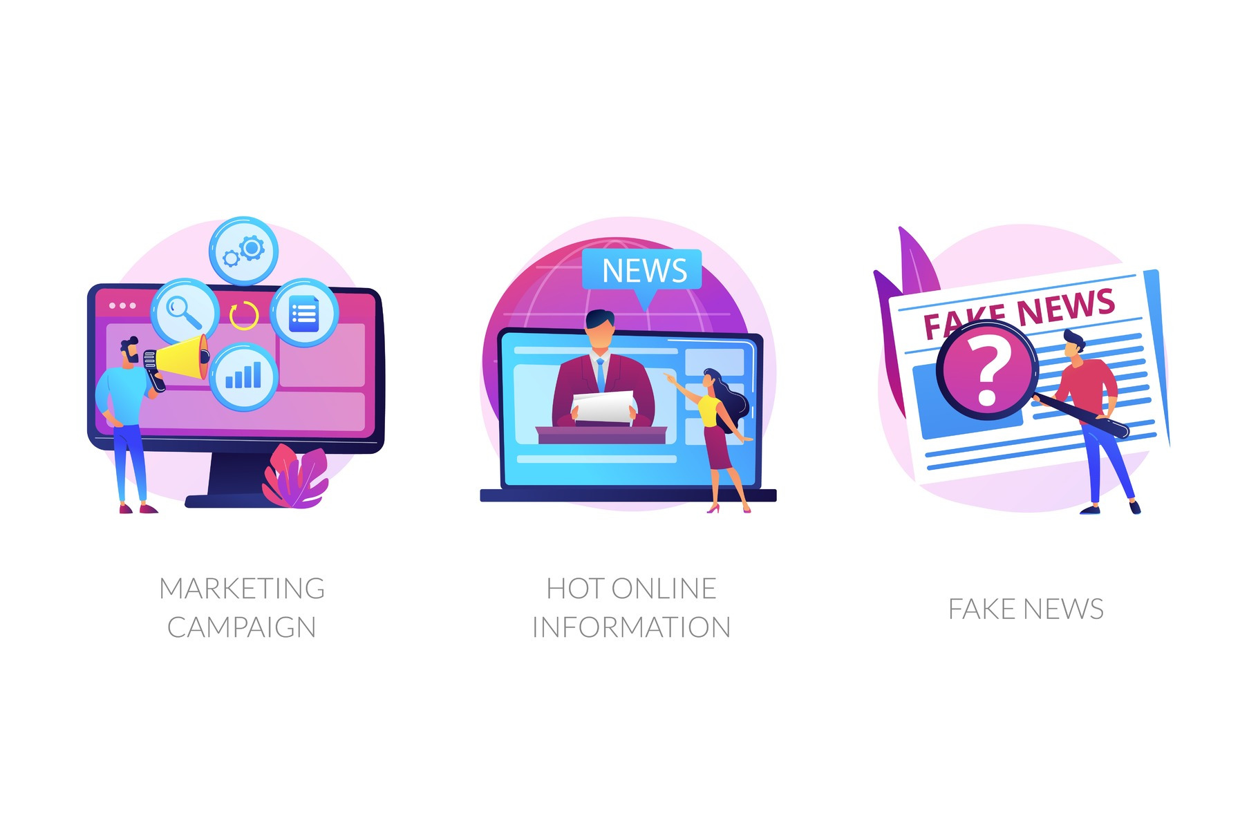 Yellow journalism vector concept, a Person Illustration by Visual ...