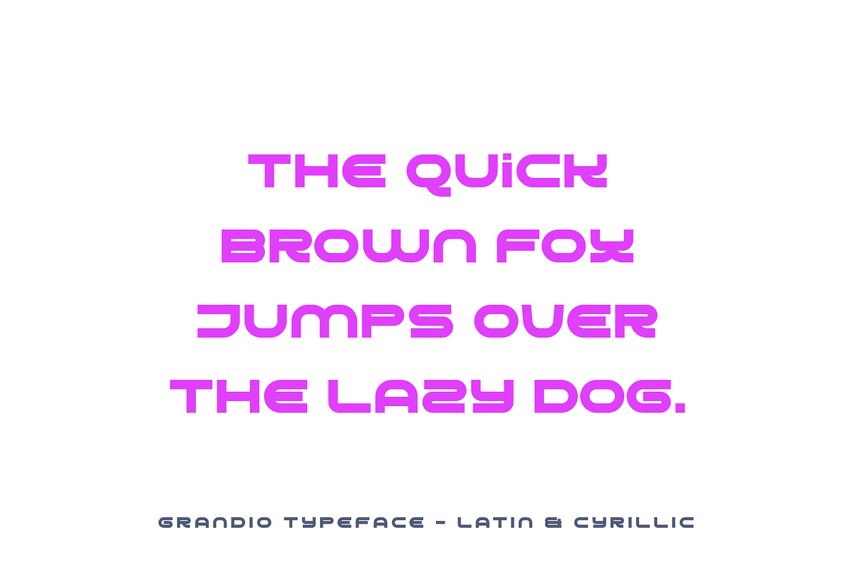 Grandio Futuristic Cyrillic Typeface