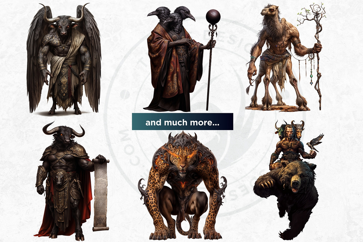 Ars Goetia Demons Clipart Set