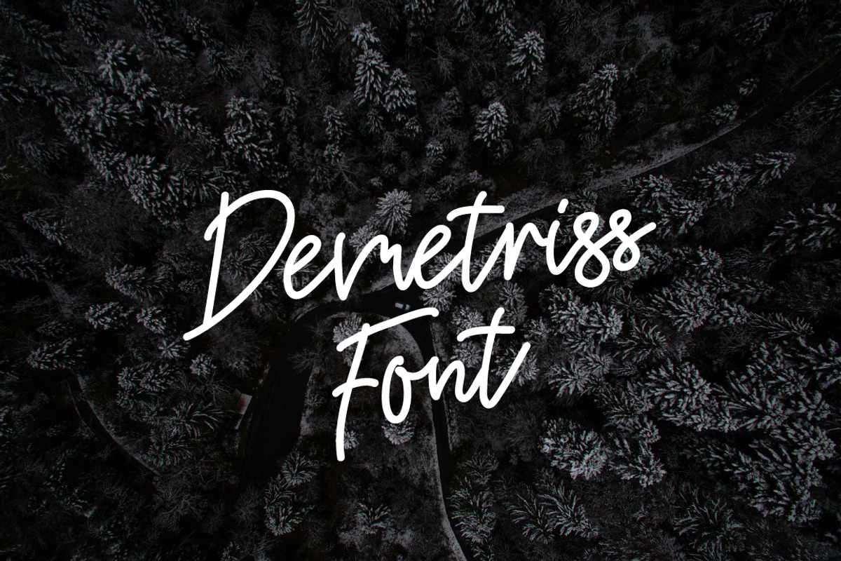 Demetriss Font, a Script Font by chekart