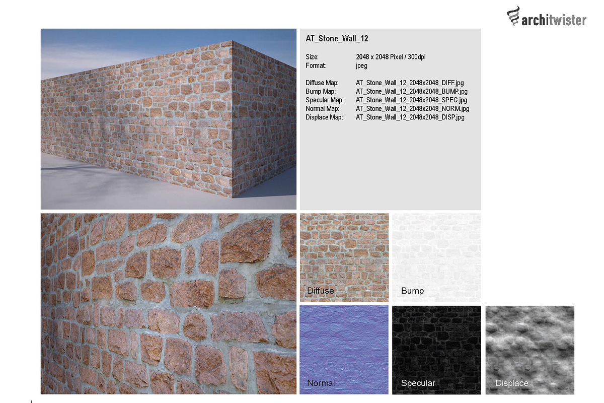 25 Seamless Stone Wall Textures, a Texture Graphic by architwister