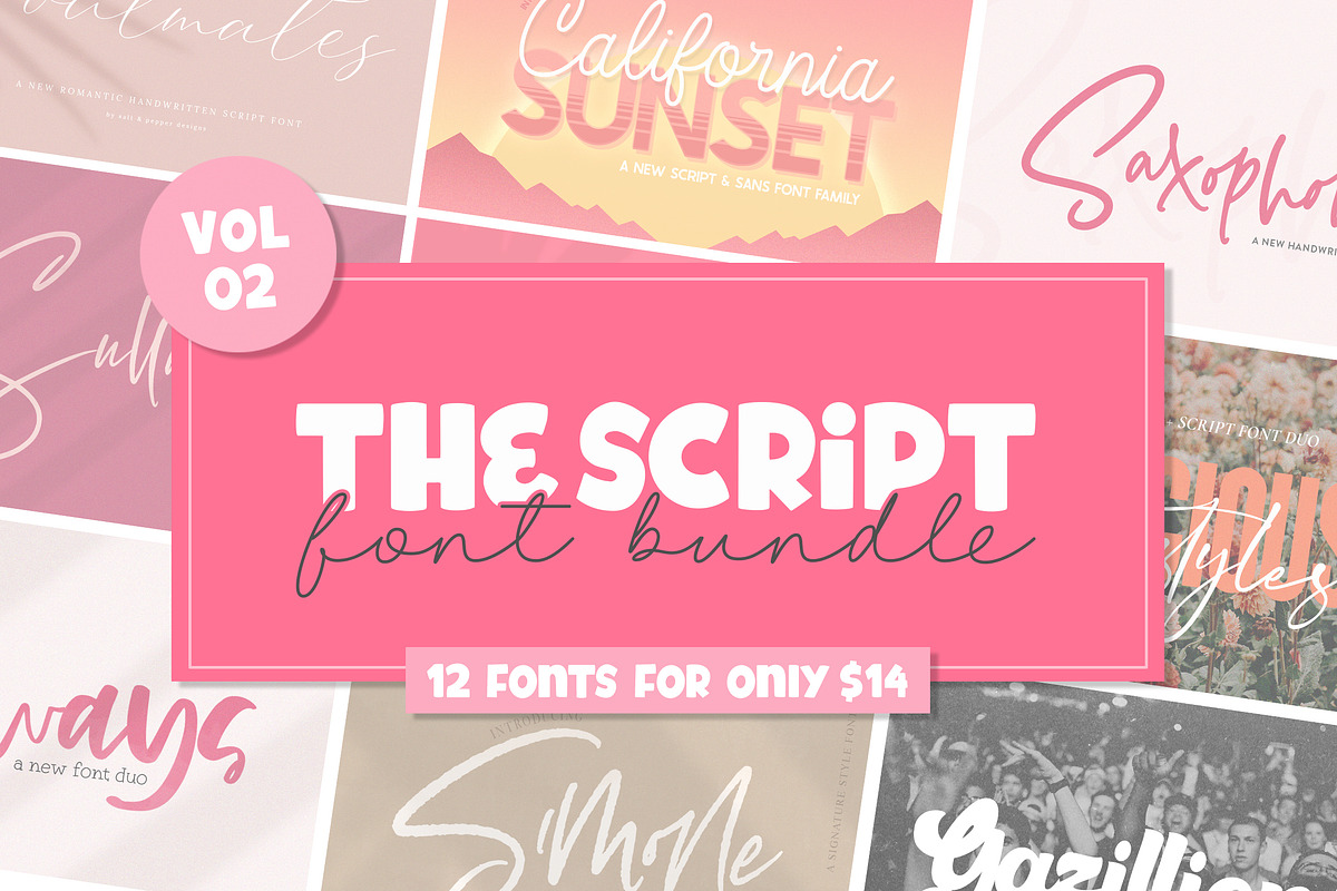The Script Font Bundle - Vol 02, a Script Font by Salt & Pepper Designs