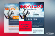 Snowboard Championships Sport Flyer, a Flyer Template by Krukowski Graphics