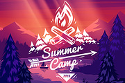 Summer camp typography design, an Illustration by Krolone
