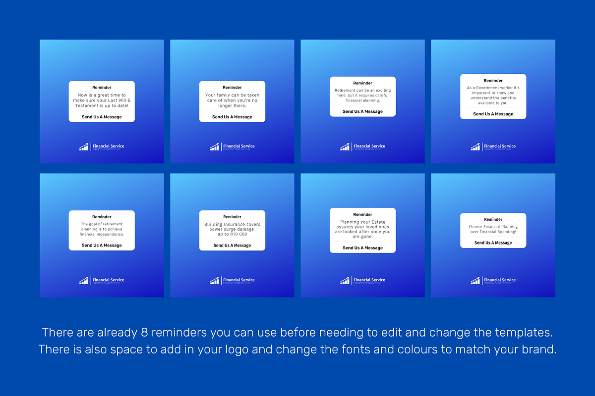 Financial Reminder Templates, a Social Media Template by Sincerely Media