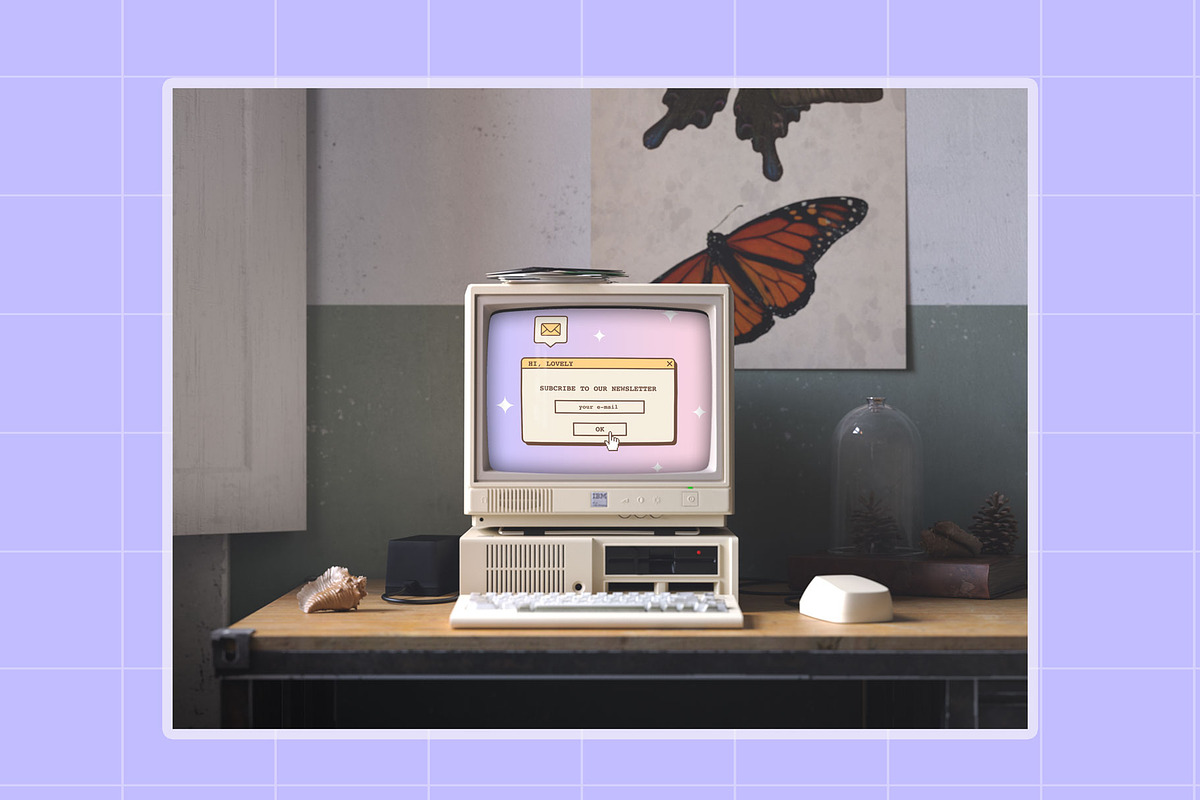 Old Computer Canva Instagram Templates