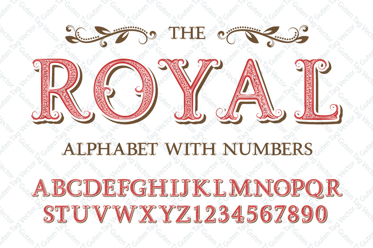 Royal vector alphabet, an Object Graphic by Guten Tag Vector