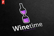 Wine Time Logo, a Branding & Logo Template by ft.studio