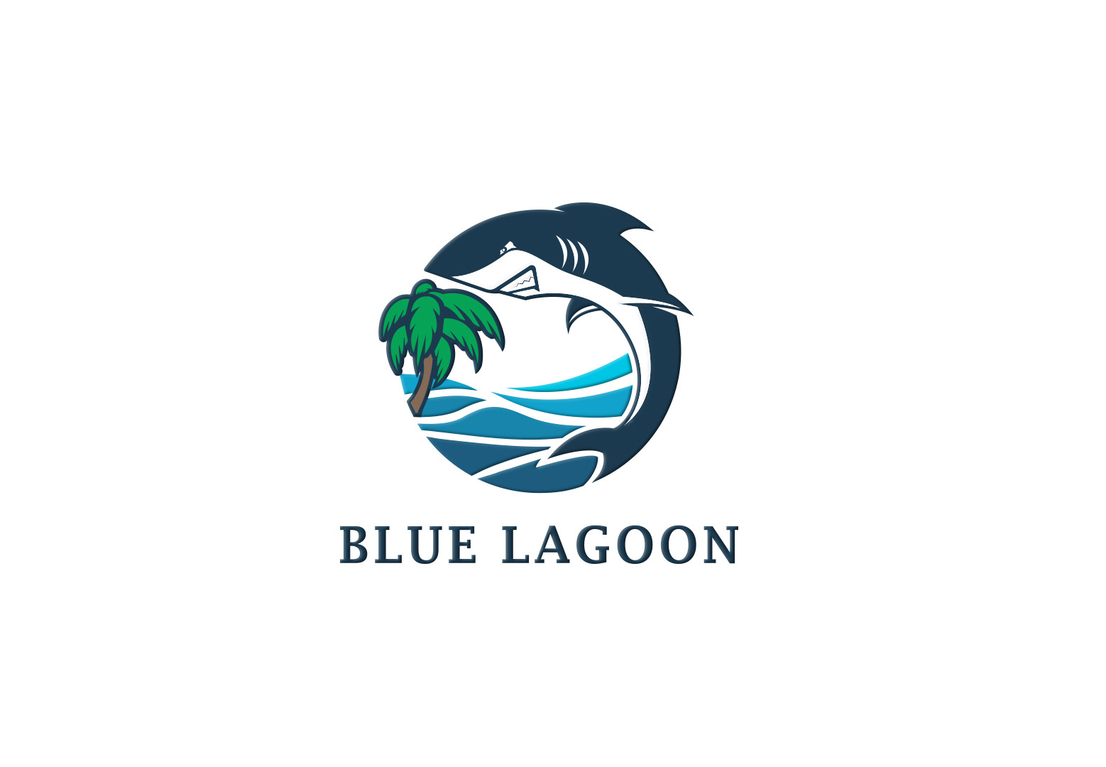 Blue Lagoon Shark logo, a Branding & Logo Template by Piro Concept