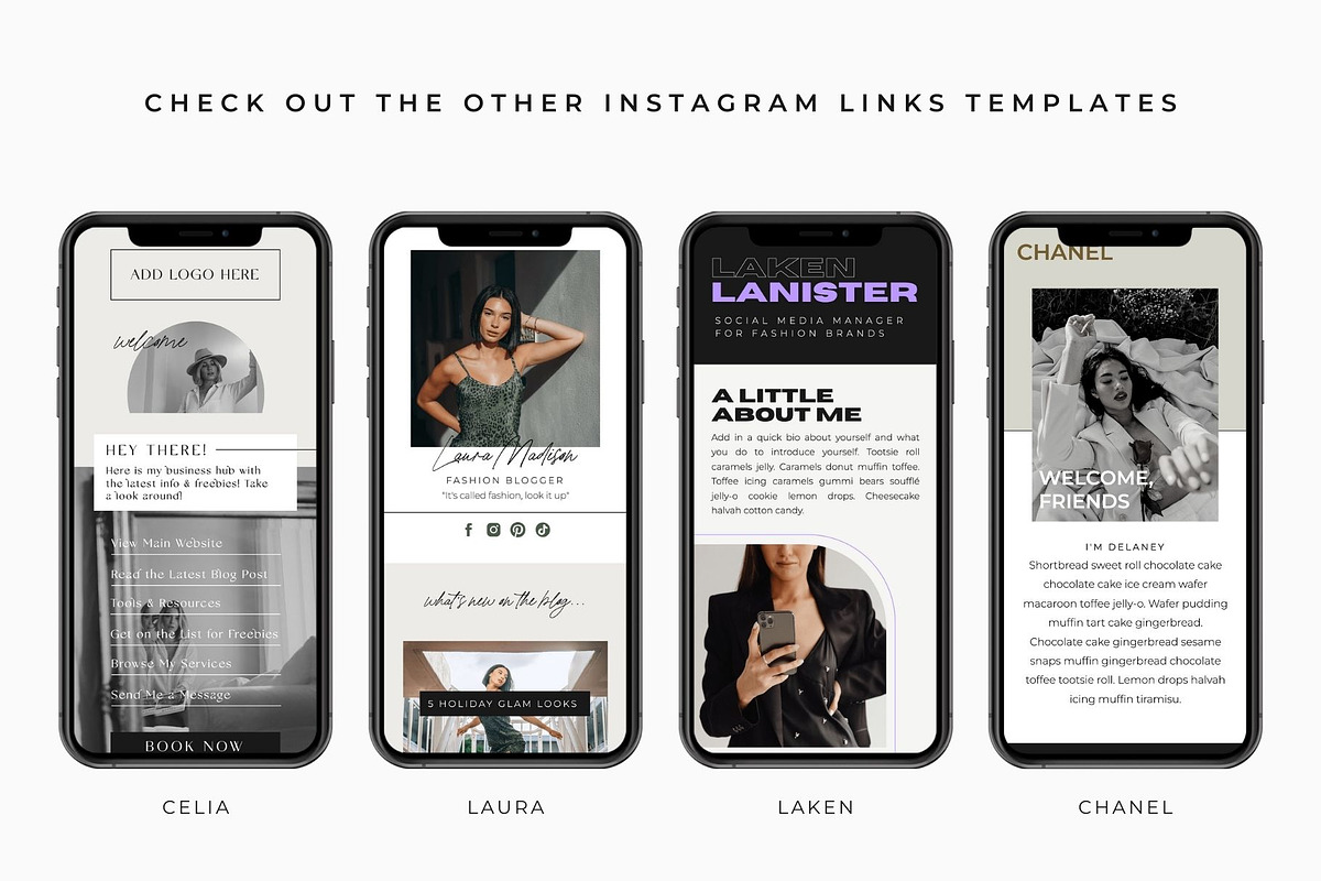 Instagram Links Page Showit Template