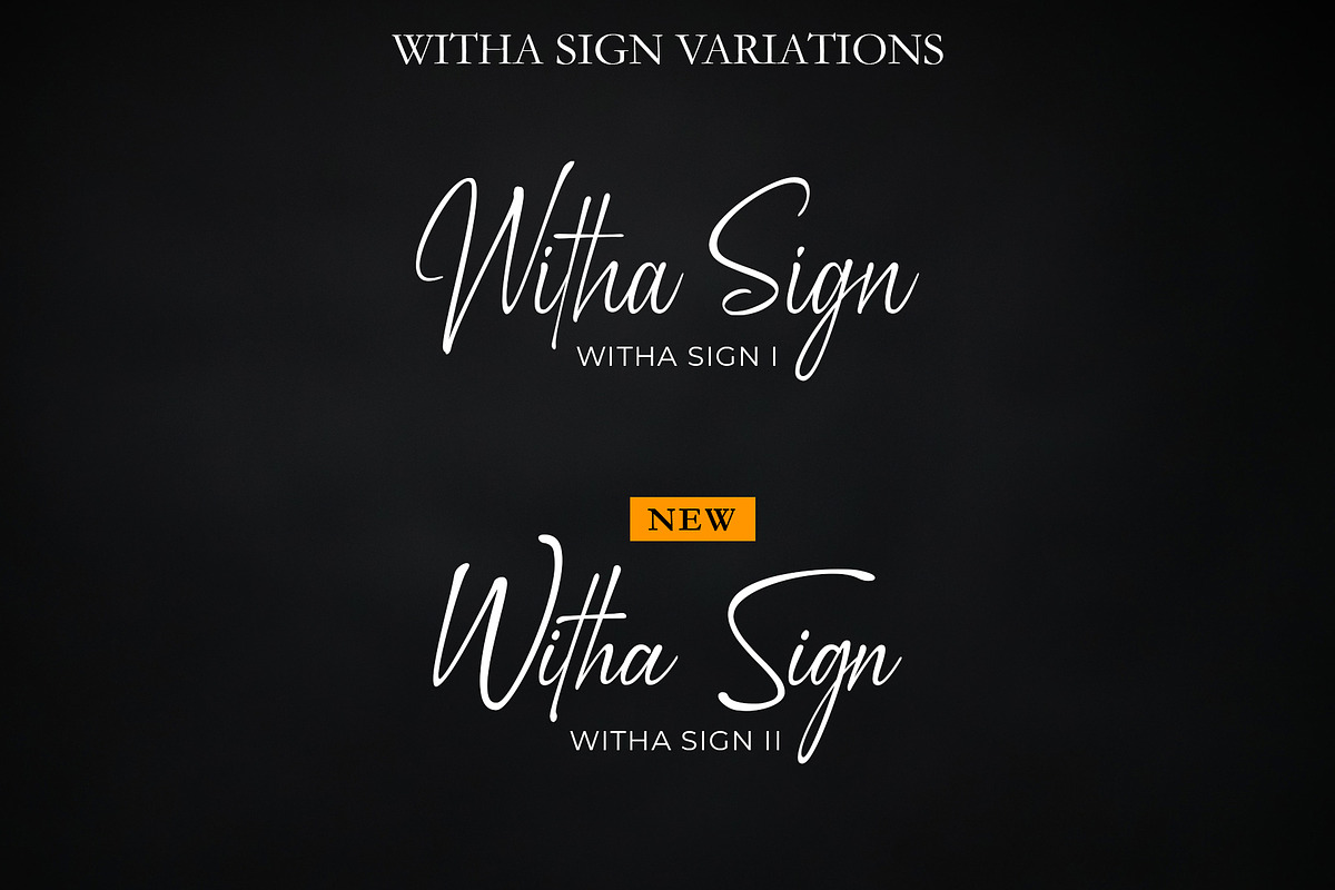 Witha Sign | 2 Style Signature Font, a Script Font by Mytype Studio