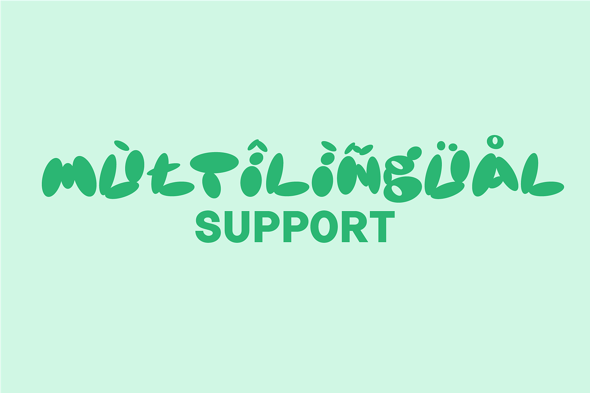 Bubble Font Orvil, a Font by That That Creative