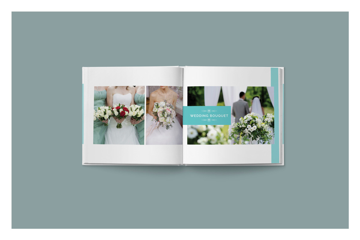 Minimalist Square Wedding Album, a Brochure Template by adekfotografia