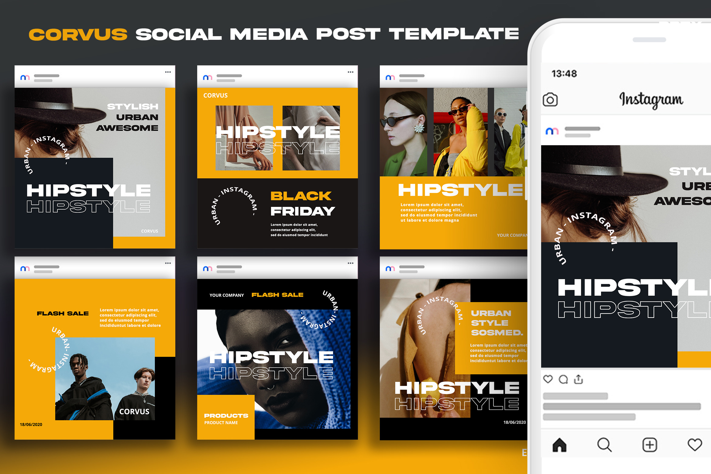 Corvus - Instagram Template, a Social Media Template by casanovastudio