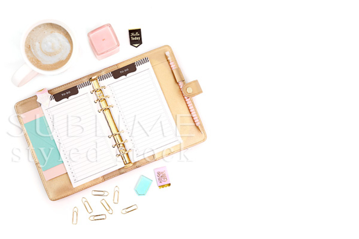 Styled Desktop~Planner, a Product Mockup by SUBLIME Styled Stock