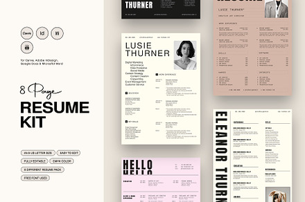Organic Shape - Resume Template, a Resume Template by StreaksideStd