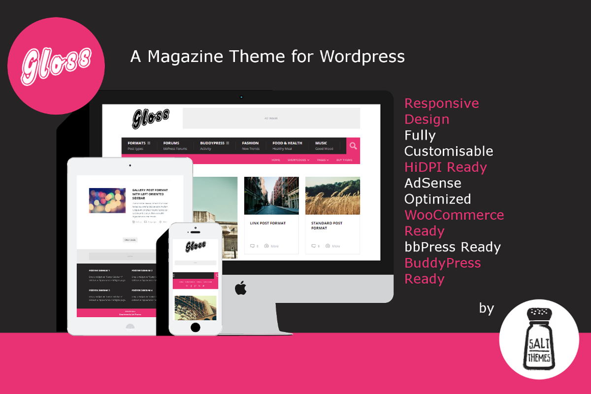 Gloss - Responsive Magazine Theme, a WordPress Template by Salt Themes