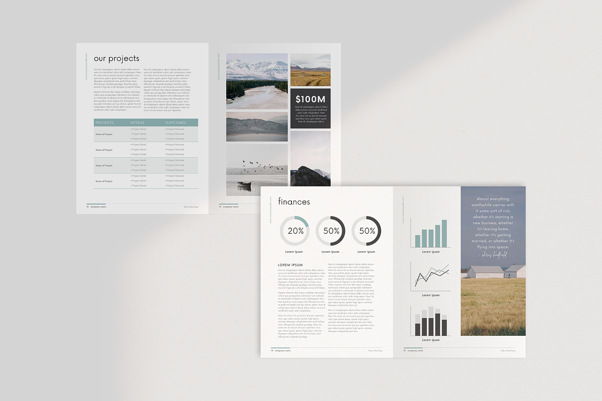 Minimal Annual Report Template Canva, a Brochure Template by ...