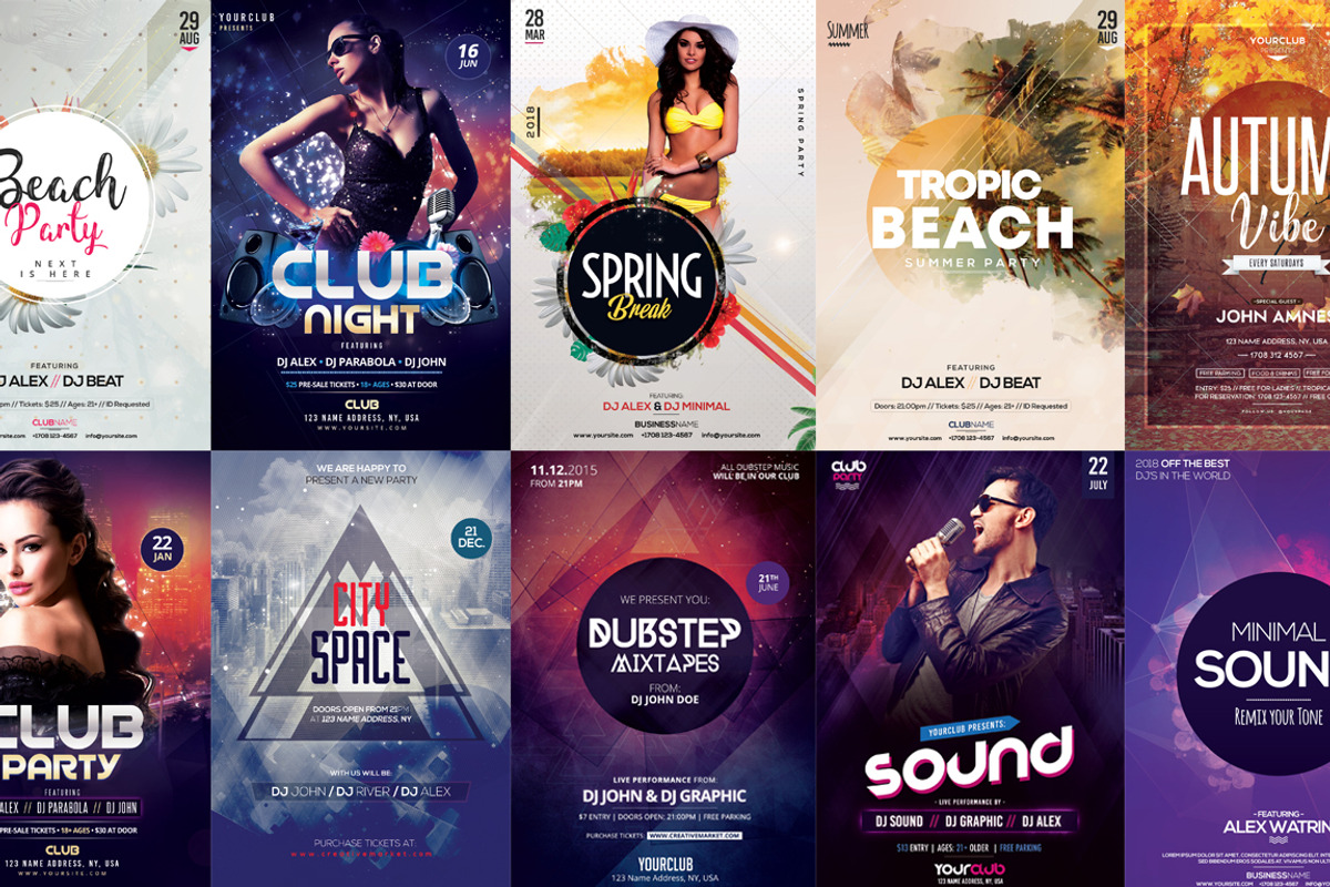 MEGA BUNDLE: 100+ Flyers Templates, a Flyer Template by PixelsDesign