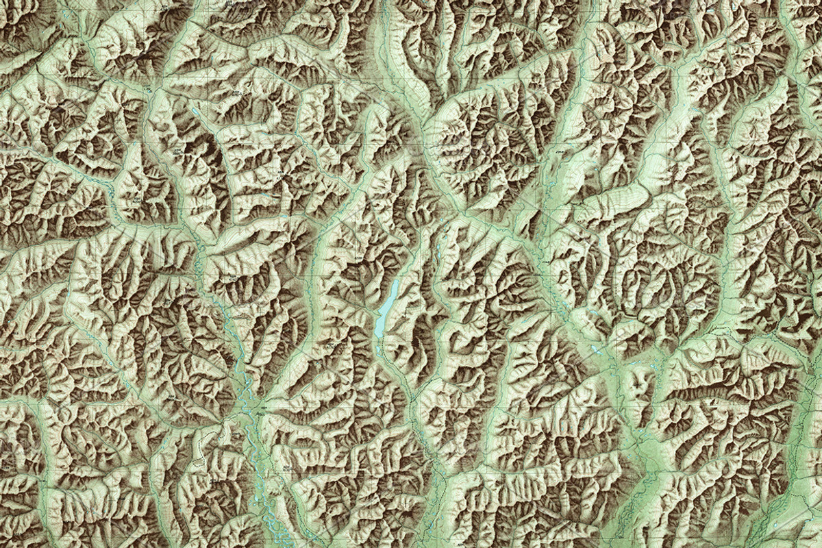Vintage Topographic Relief Maps, a Texture Graphic by Blue Line Design