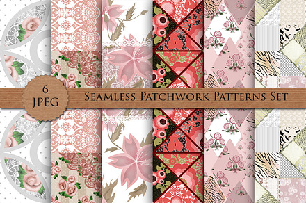 PATCHWORK seamless pattern set vol 2, a Pattern Graphic by Futurel