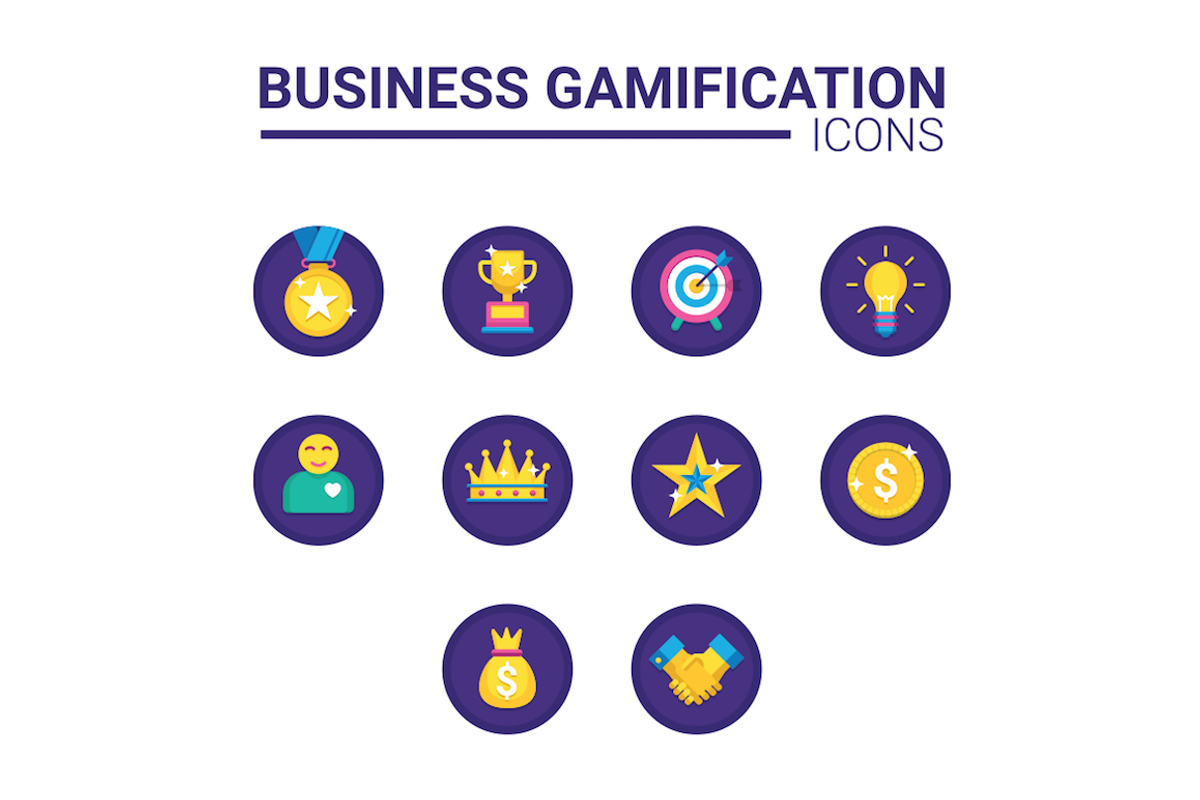 60 Gamification Icons, an Outline Icon by Flat Icons