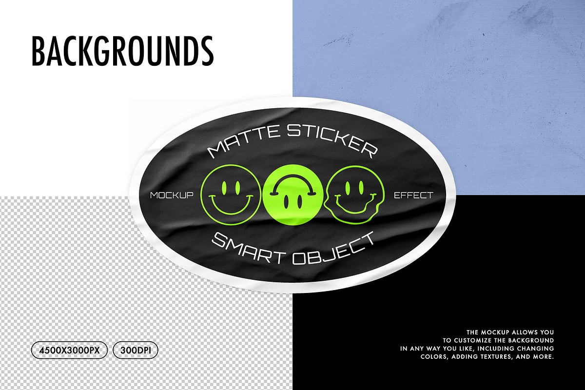 Wrinkled Matte Sticker Mockup, a Pens & Pencil Mockup by Design Squad