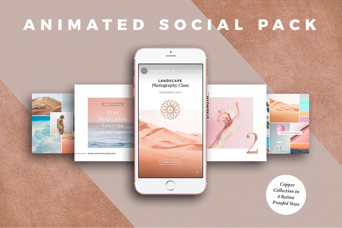 ANIMATED Copper Social Media Pack, a Social Media Template by Ruby ...
