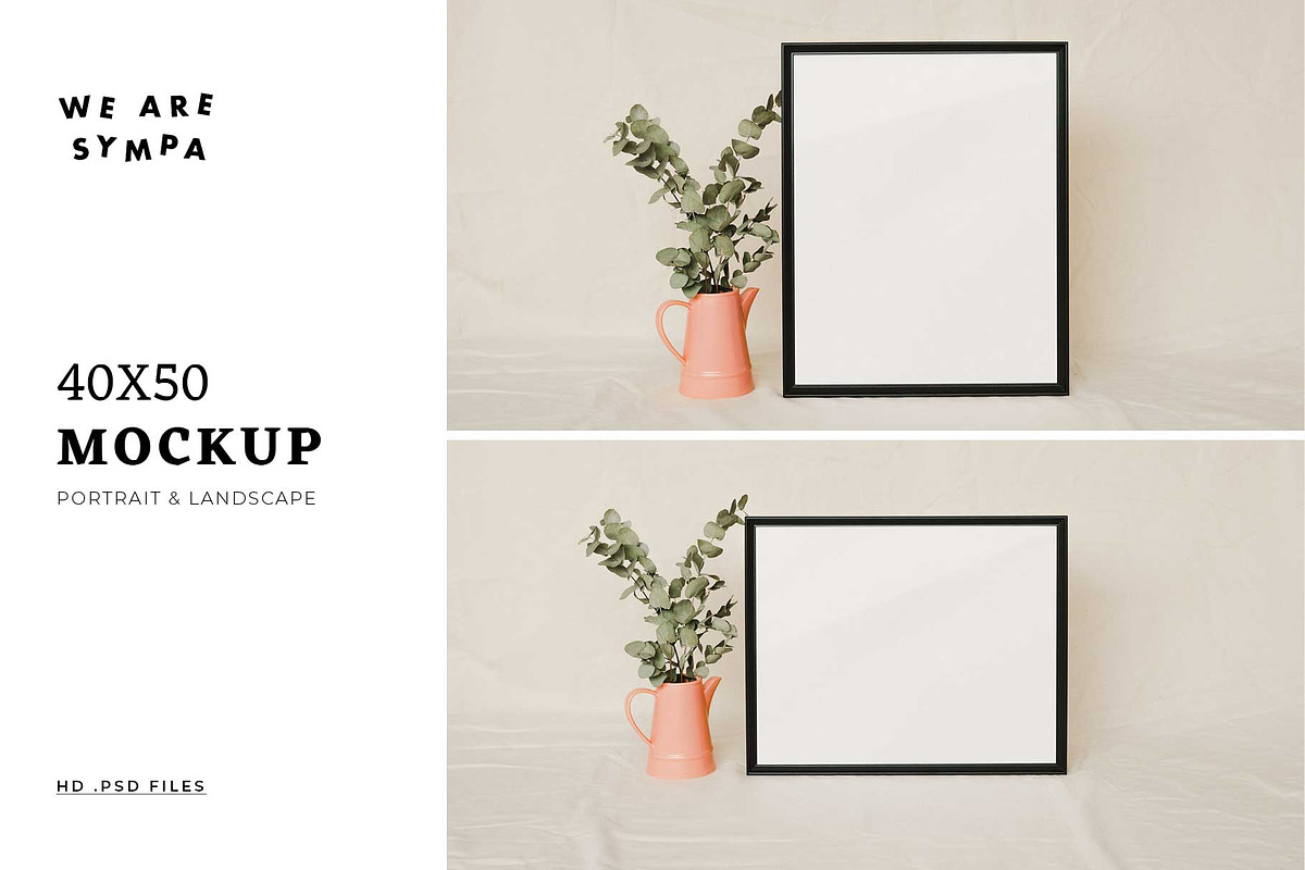 40x50 - Frames mockup, a Print Template by We are sympa