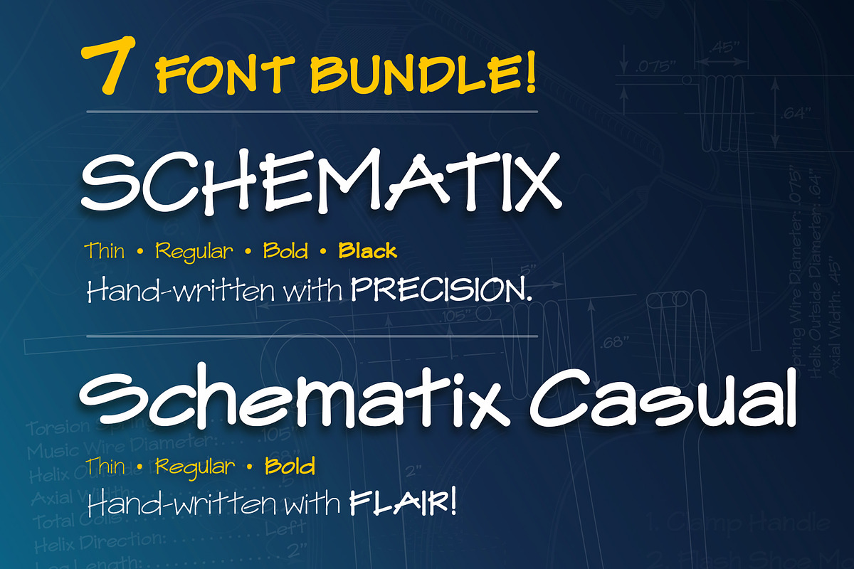 Schematix, a Sans Serif Font by Mr Geoff