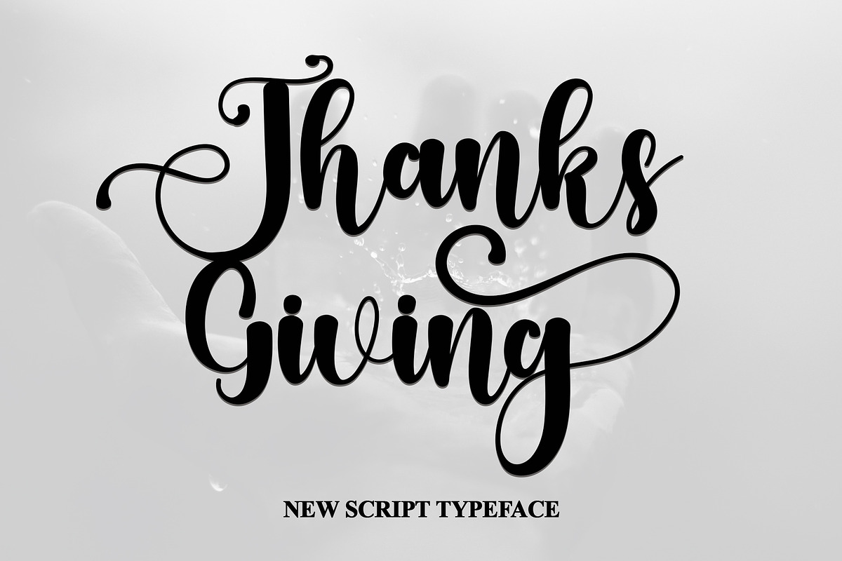Thanks Giving - Script Font