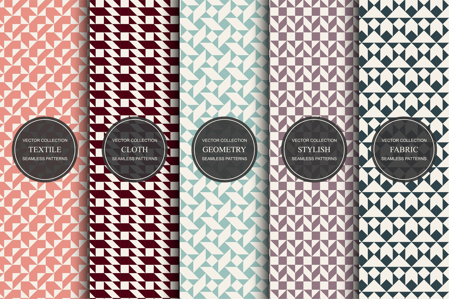 Vintage color geometric patterns