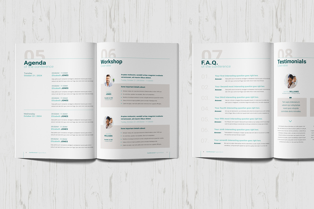 Conference Agenda Template, a Templates & Theme by Sabin