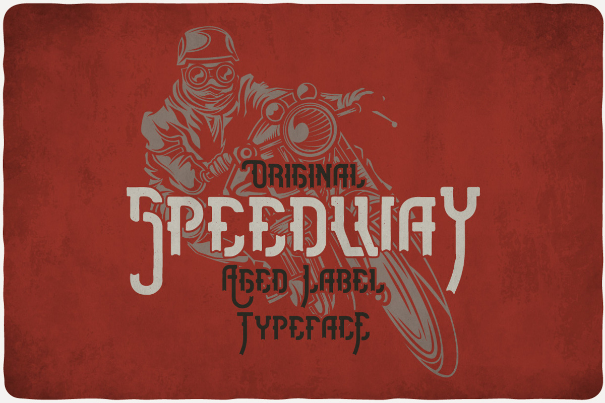 Speedway Typeface, a Font by VozzyStock