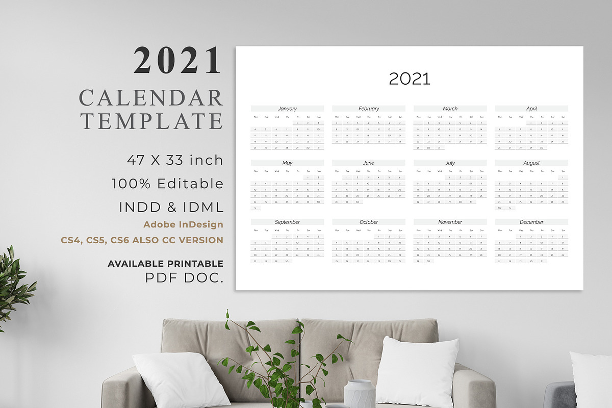 2021 Wall Calendar Template