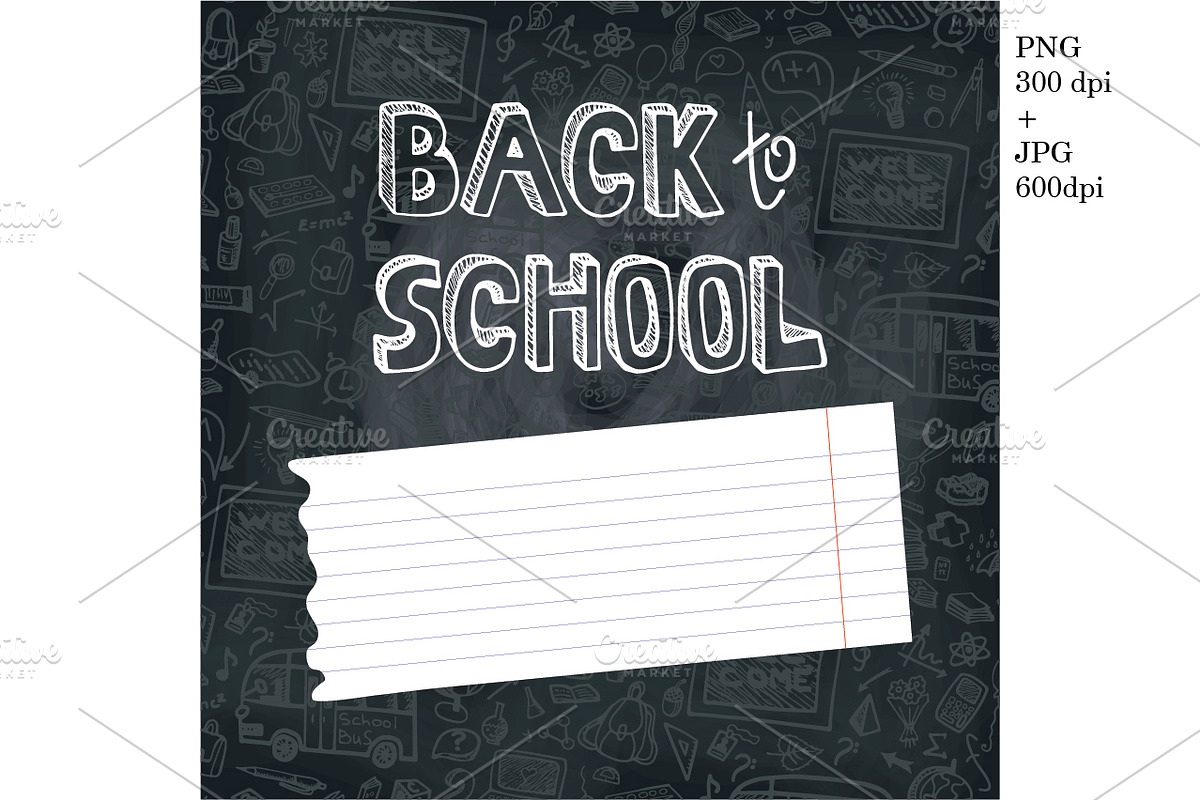 Back to School. Lettering ,supplies, a Decorative Illustration by ...