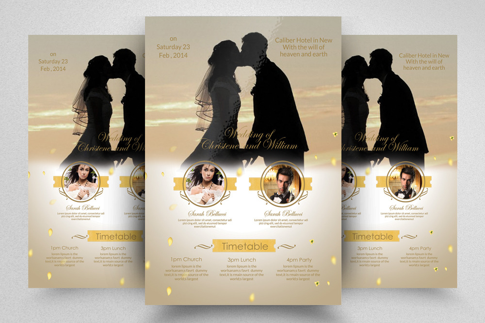 Wedding Flyer Template, a Flyer Template by Psd Templates