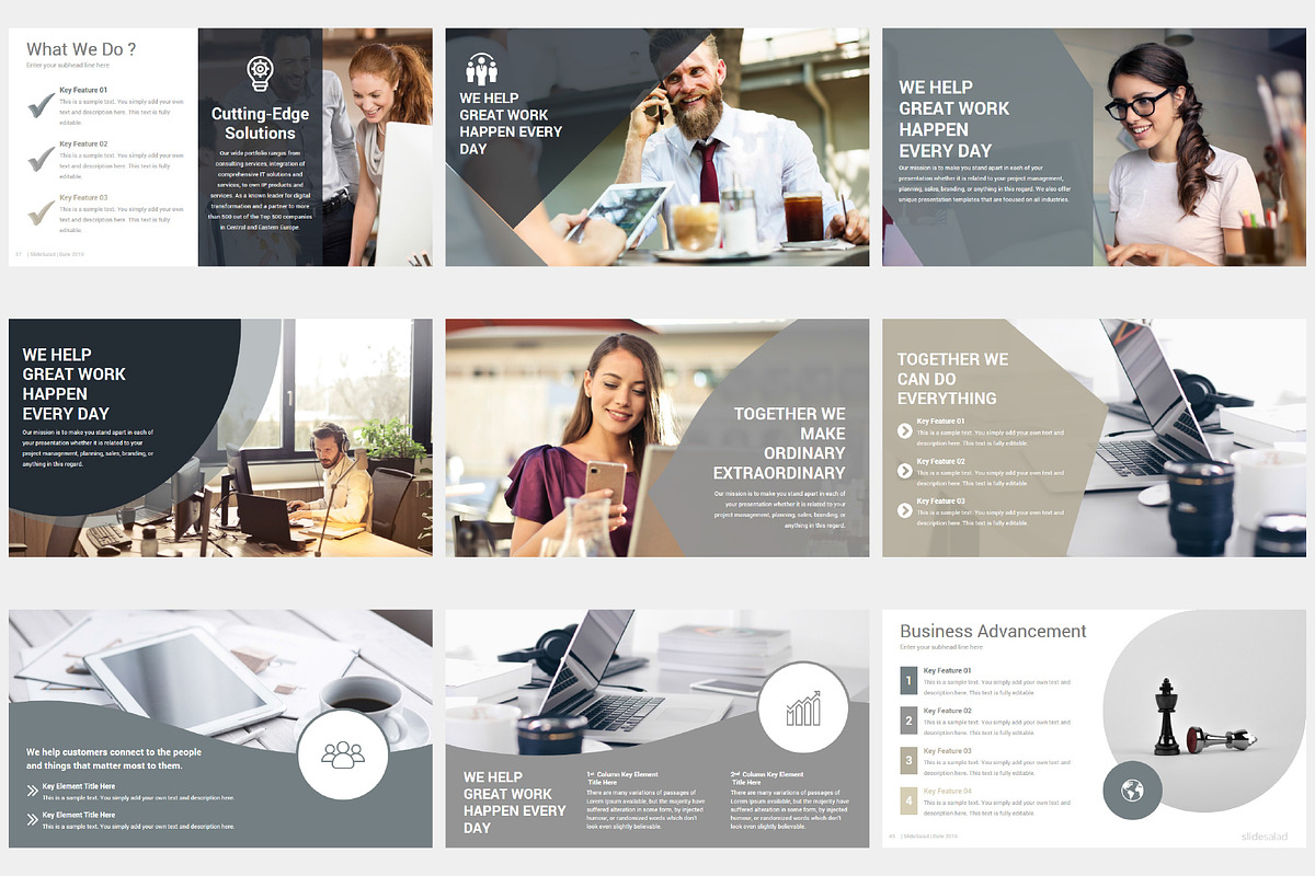 Modern Company Profile PowerPoint, a Presentation Template by SlideSalad