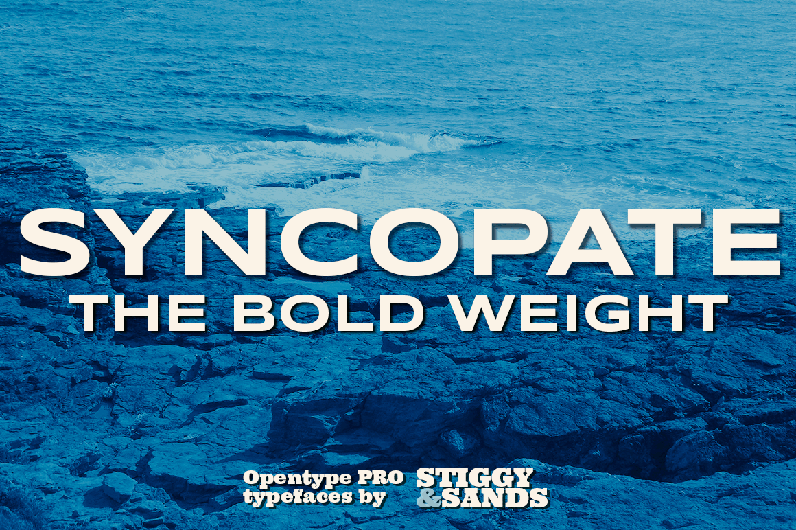 Syncopate Pro - Bold, a Sans Serif Font by Stiggy & Sands