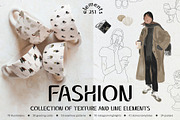 Fashion. Texture and line elements | Creative Market