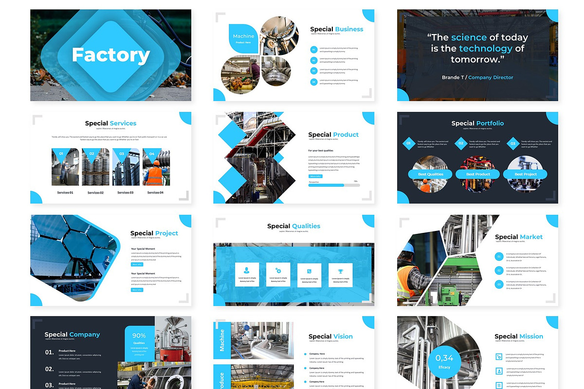 Factory - Powerpoint Template, a Presentation Template by AQR Studio ...