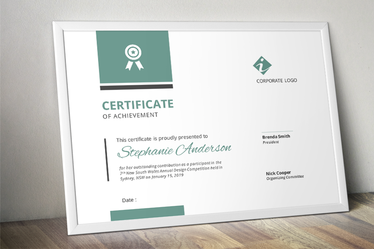 Bar certificate docx template, a Stationery Template by Inkpower