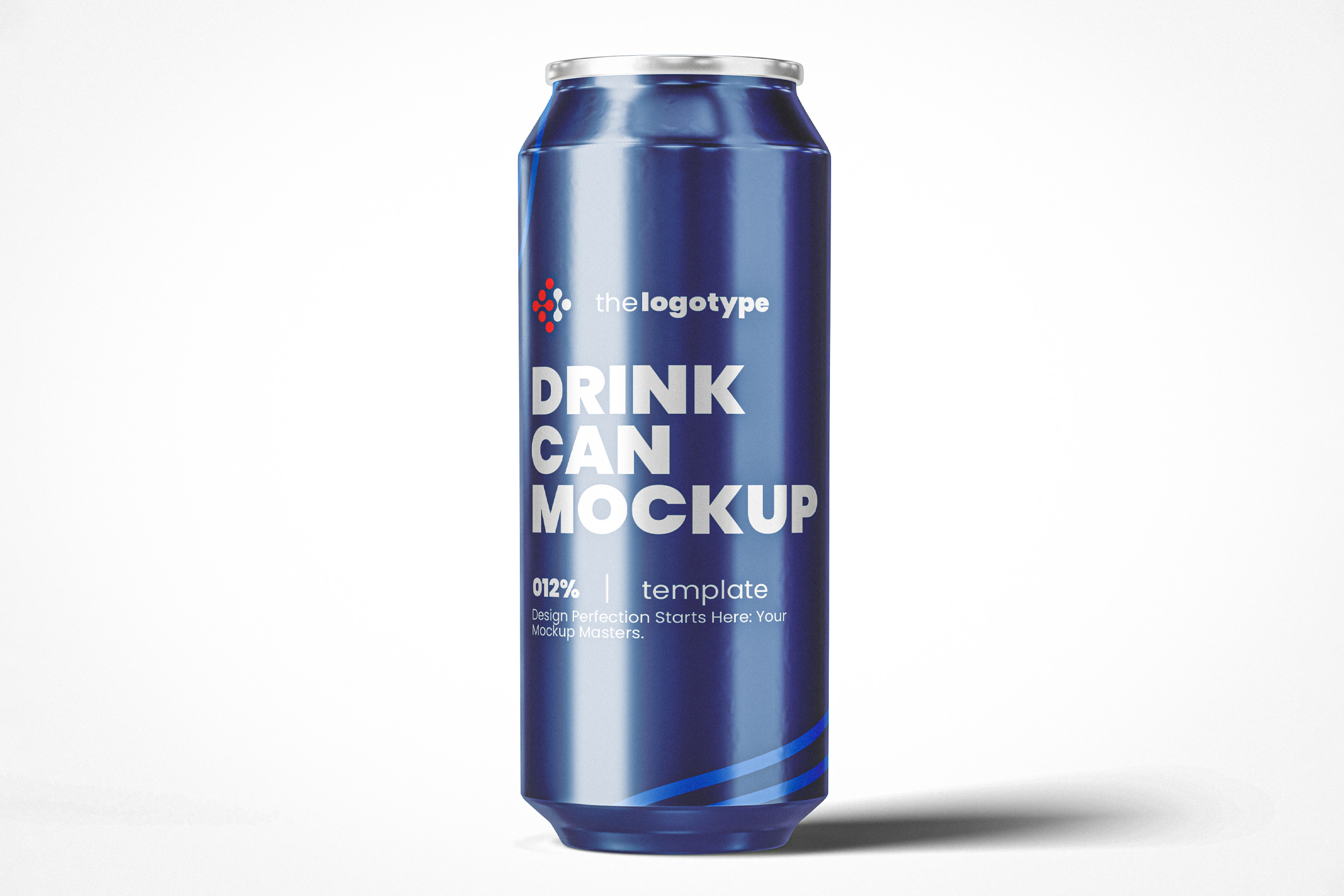 Blue Drink Can Mockup, a Cups & Container Mockup by Designer Dude