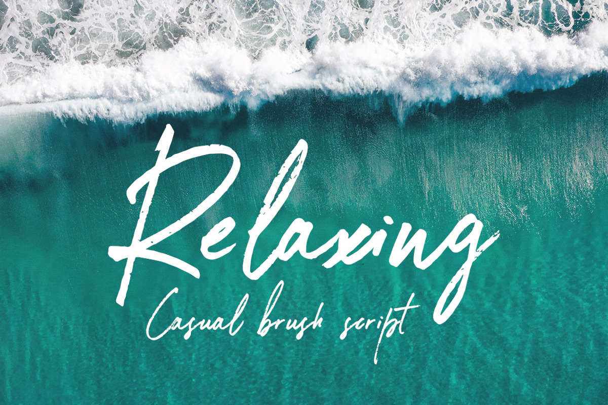 Relaxing Causal Brush Script, a Script Font by Deeezy