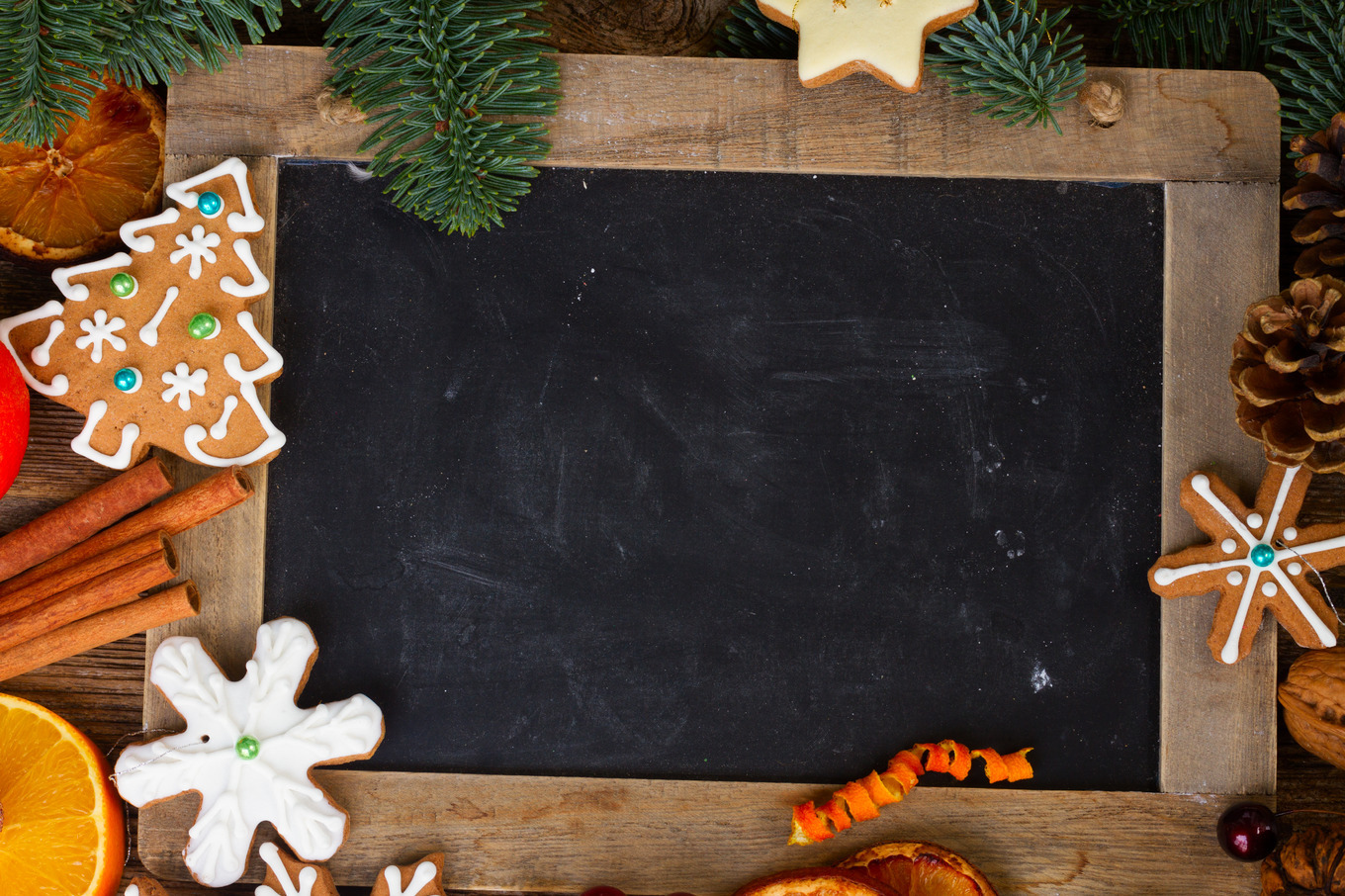 christmas gingerbread cookies frame, a Holiday Photo by Neirfy