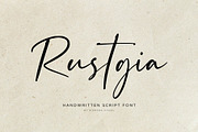 Rustgia - Handwritten Script, a Script Font by Nirmana Visual